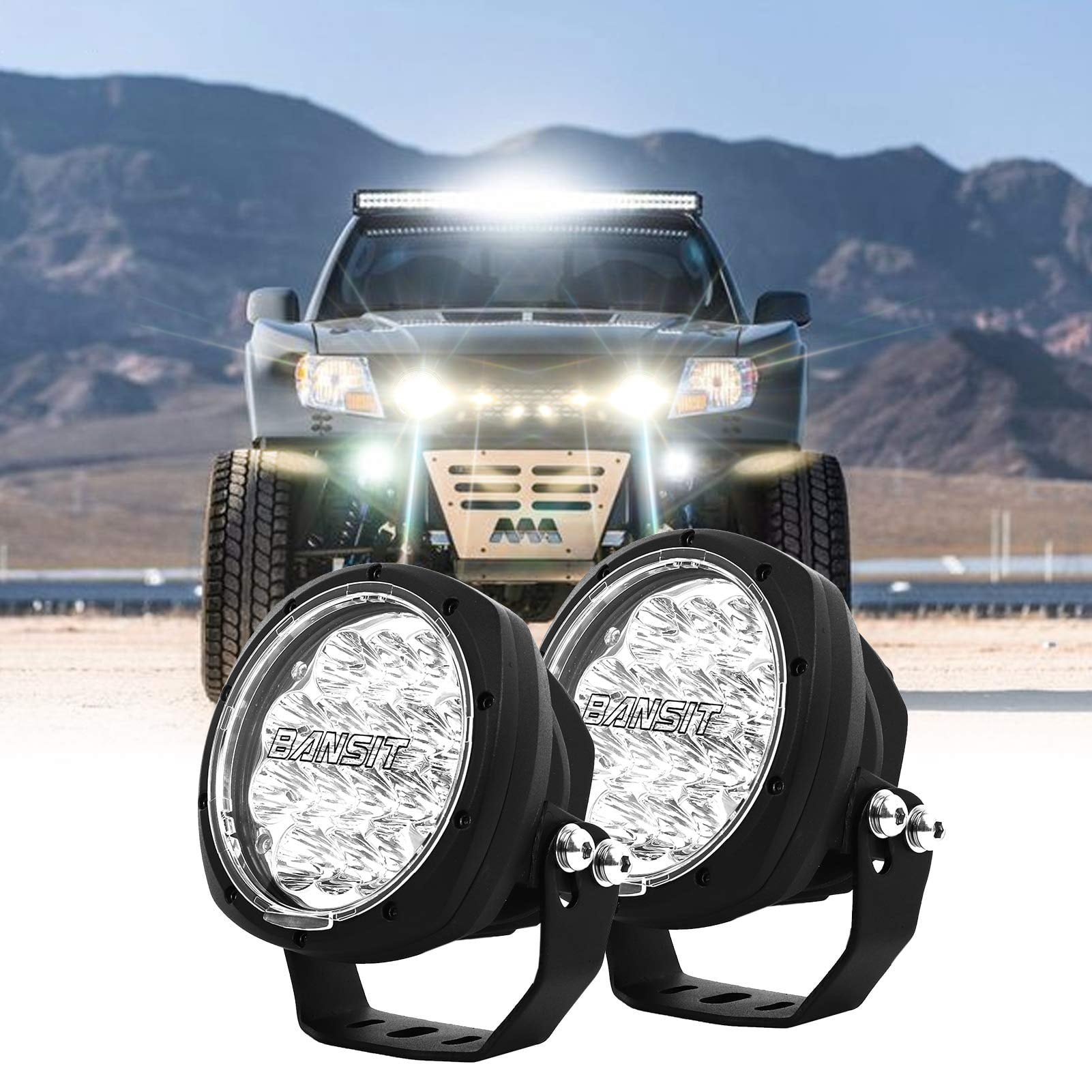 LED Fog Round AJH3 Lights 2PCS 5 Inch 80W Waterproof Replacement ...