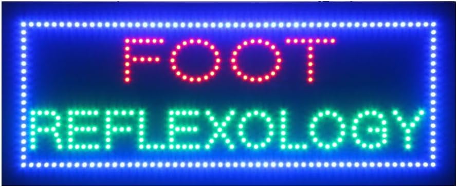 LED Foot Reflexology Sign for Business, Super Bright LED Open Sign for ...