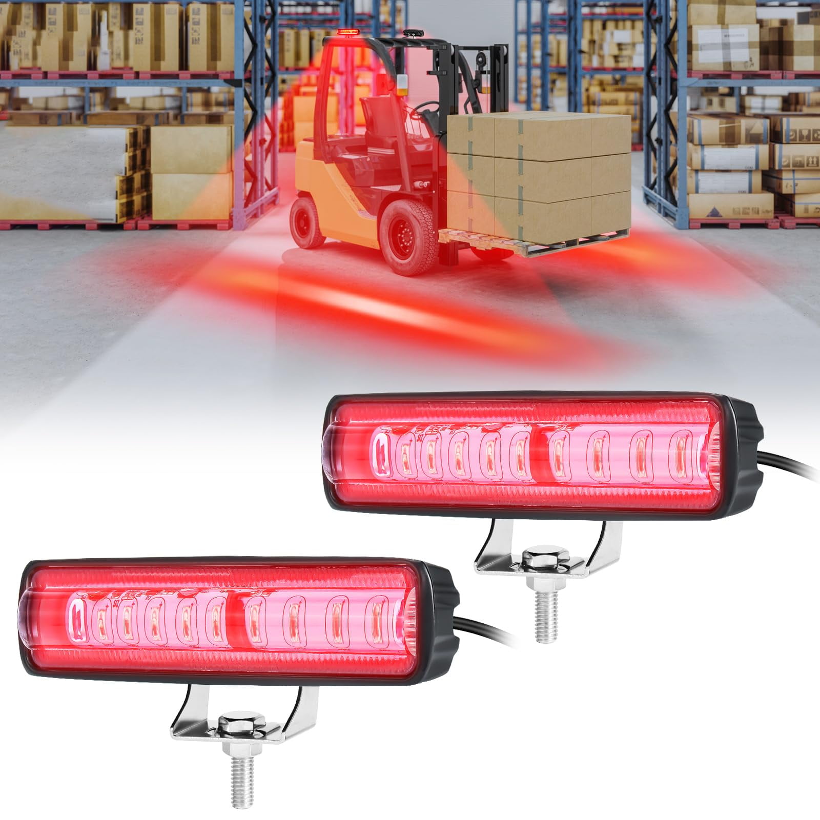 LED Forklift Safety Light KEF16 - 2 Pack Warehouse Warning Light with ...