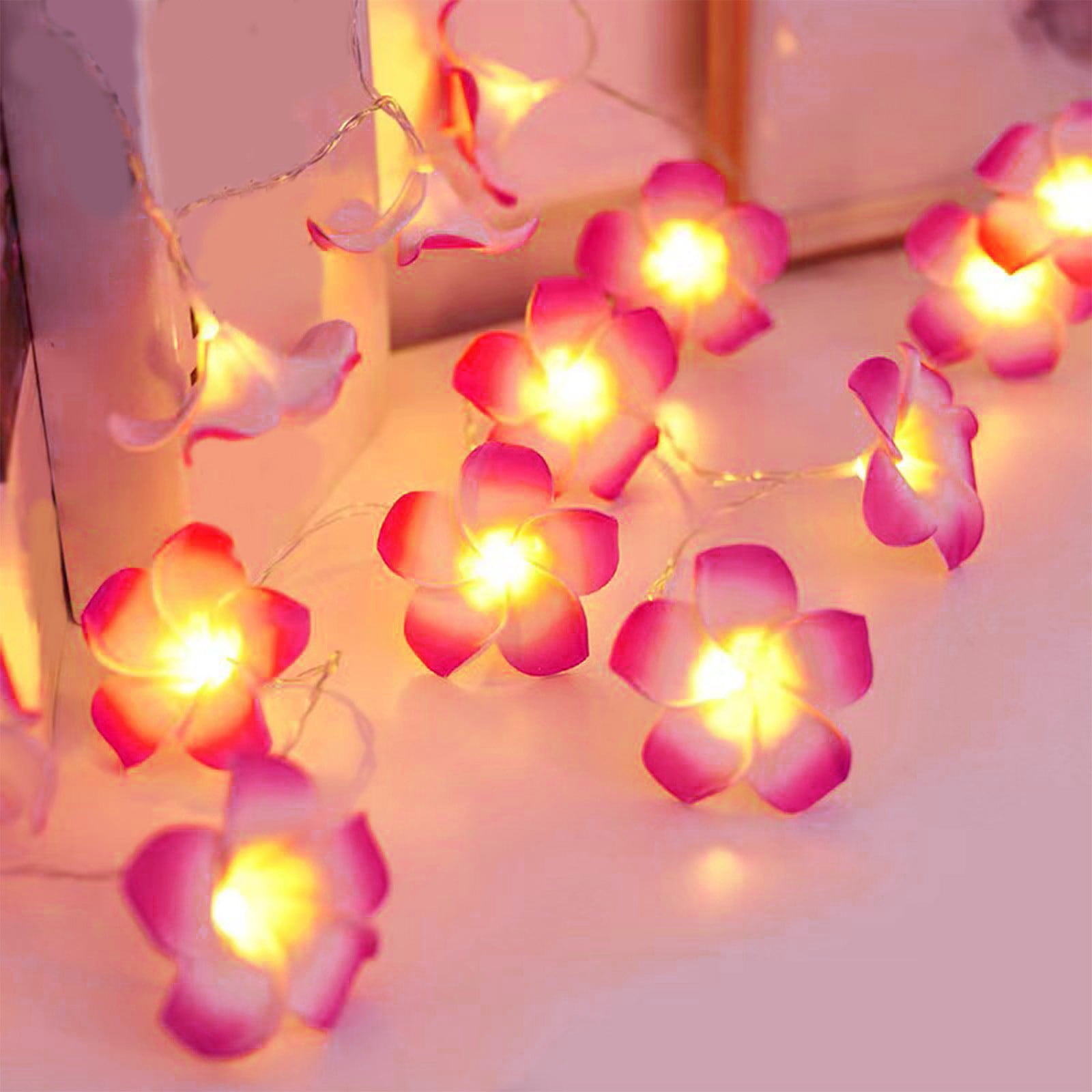 LED Frangipani String Lights | 10ft Decorative LED Fairy Lights | Warm ...