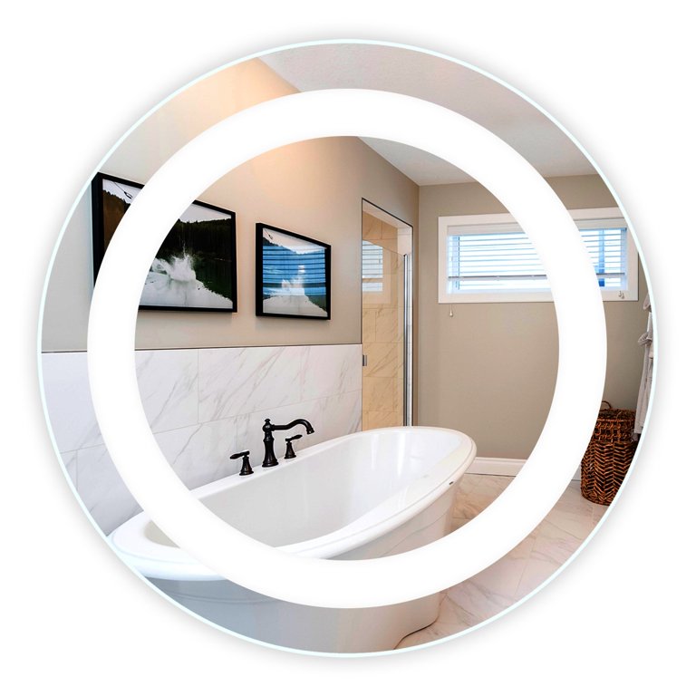 Commercial Illuminated Restroom Mirror Electric Mirror Silhouette 36"