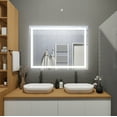 Backlit Long LED Vanity Mirror: Commercial-Grade, 60"x36", Rectangular ...
