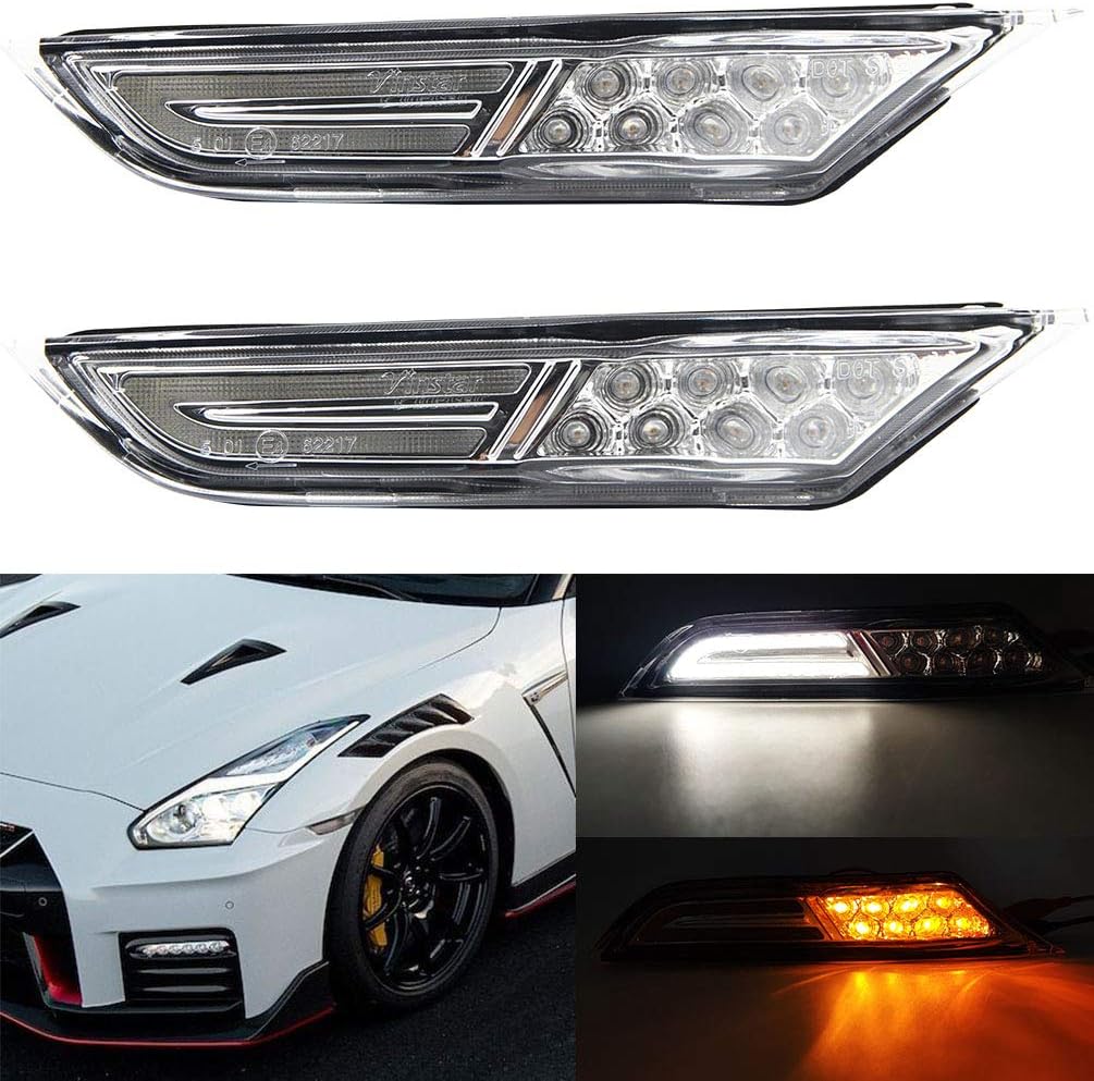 LED Front Side Marker Lamps Replacement for 2007-2021 Nissan GT-R GTR ...