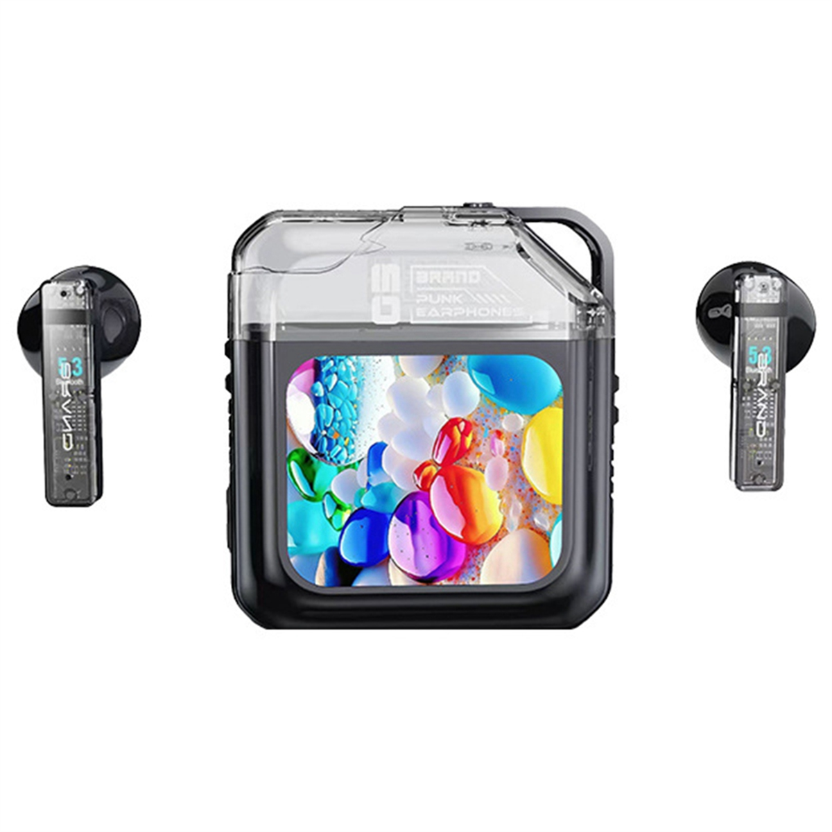LED Full-Color Touch Screen Bluetooth Earphones Active Noise Reduction ...