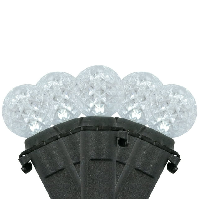 LED G12 Berry Christmas Lights - Pure White - 16' Black Wire - 50 ct ...