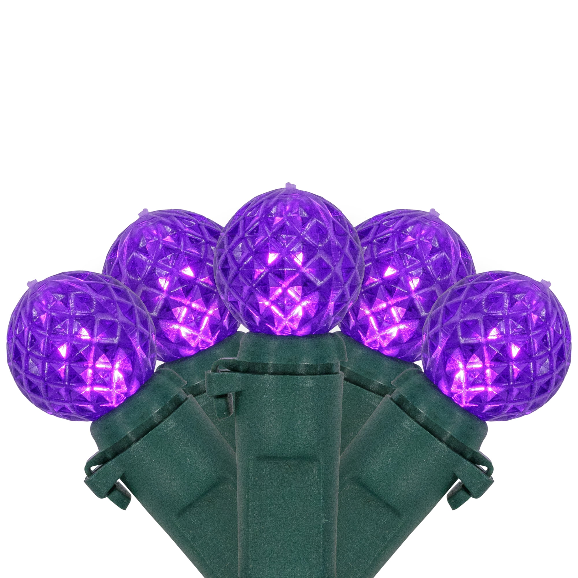 LED G12 Berry Christmas Lights - Purple - 16' Green Wire - 50 ct ...