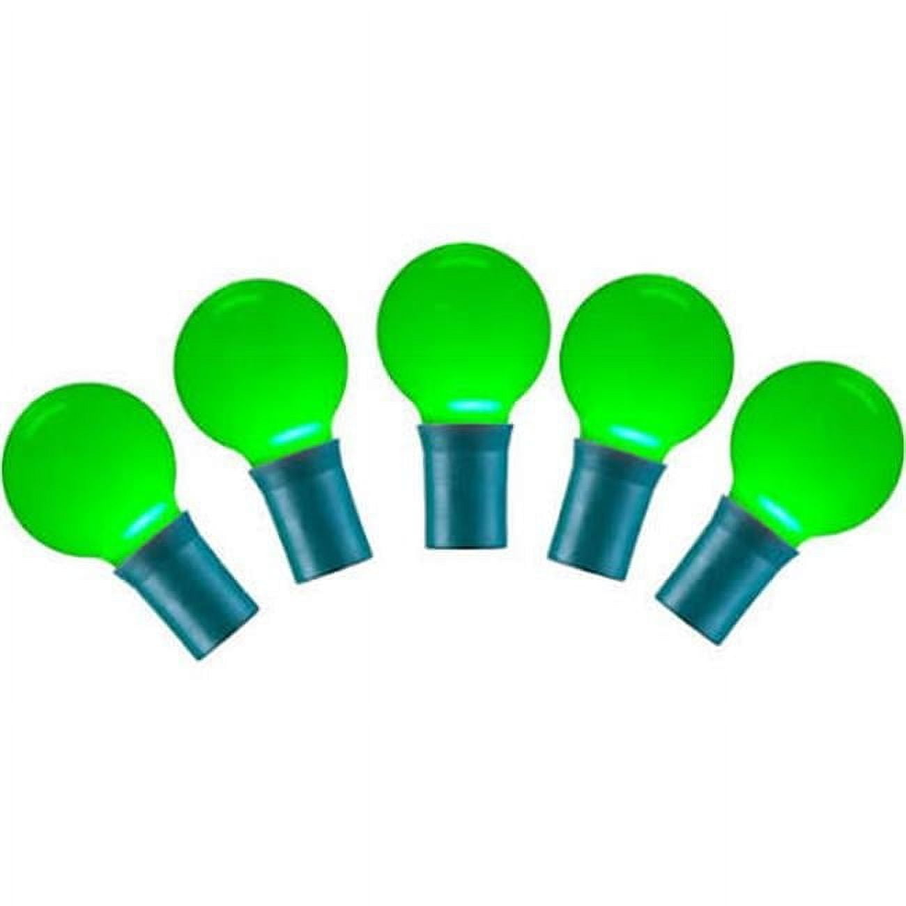 LED G30 Ceramic Green Wire 8 in. Spacing 16 ft. Long Light Set with ...