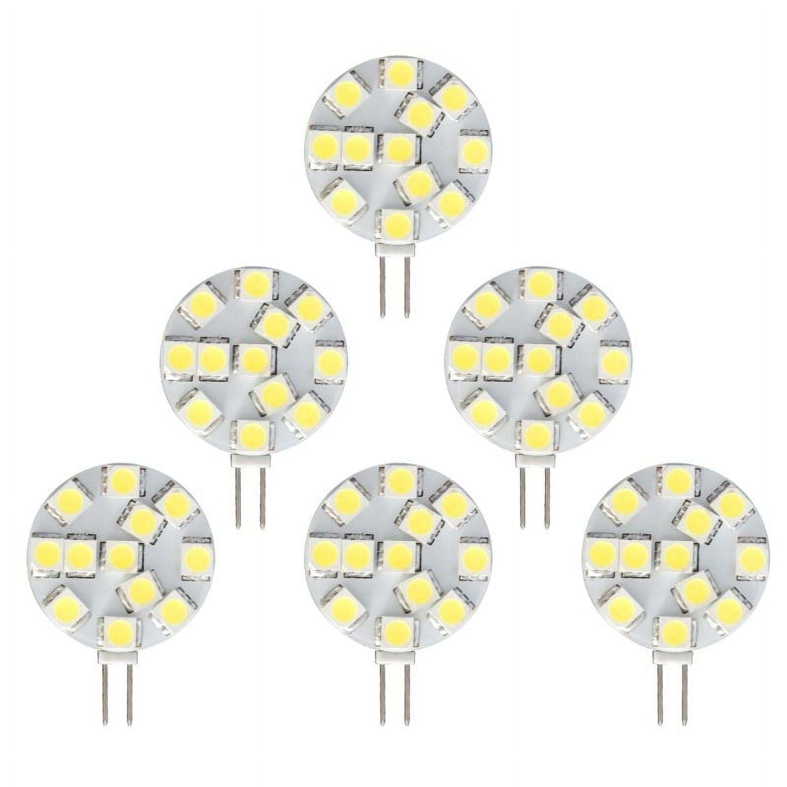 LED G4 12V Bulb Dimmable Pure White Pack of 6 for RV Automotive Boat ...