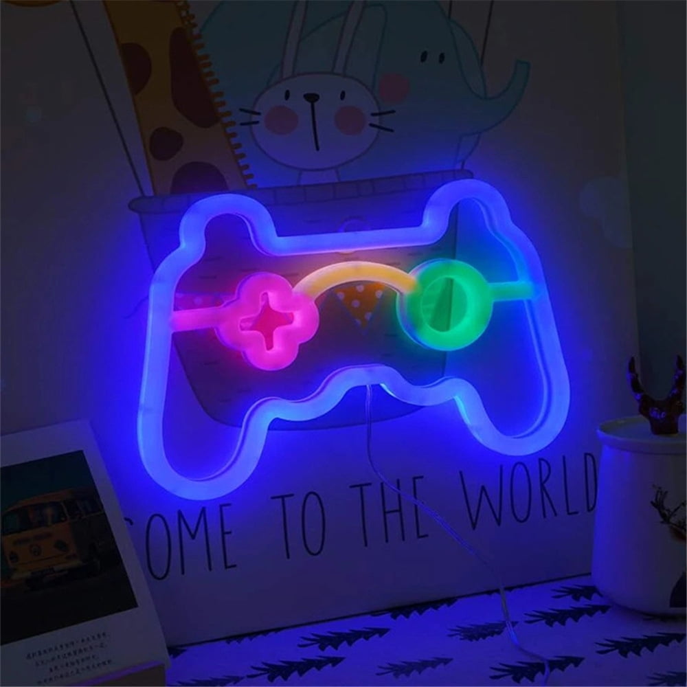 LED Game Shaped Neon Signs Lights, Gamer Neon Signs for Wall Decor ...