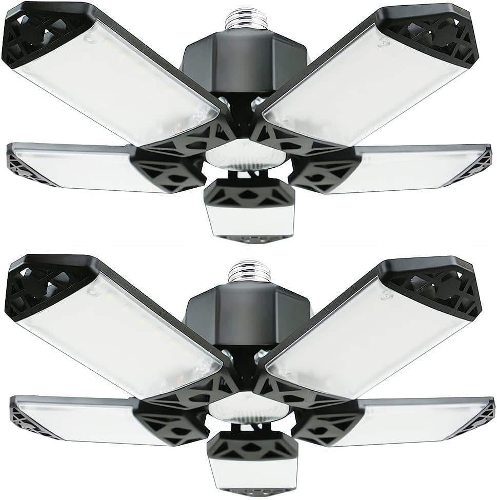LED Garage Light, 80W 8000 Lumen Ceiling Lights with 3 Adjustable ...