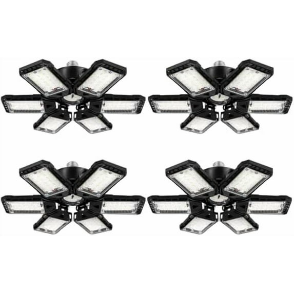 LED Garage Lights 4 Pack -180W, 18000LM 6500K Led Shop Light with 6+1 ...