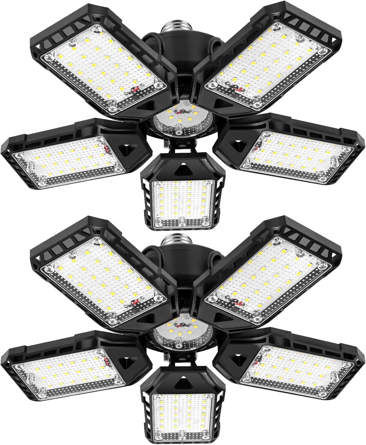 LED Garage Lights Bulb 2 Pack 180W 18000LM 6500K Led Shop Light with 6 ...