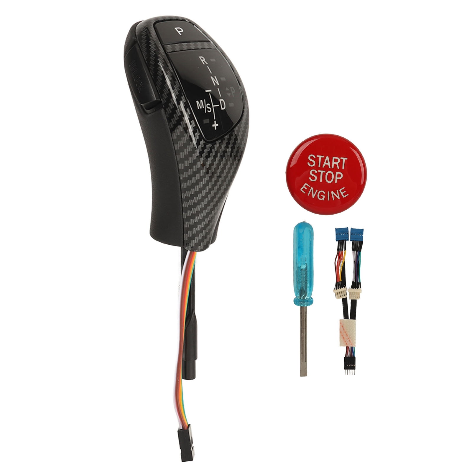 LED Gear Shift Knob Thumb Type Shifter Lever Head Retrofit Kit with One ...