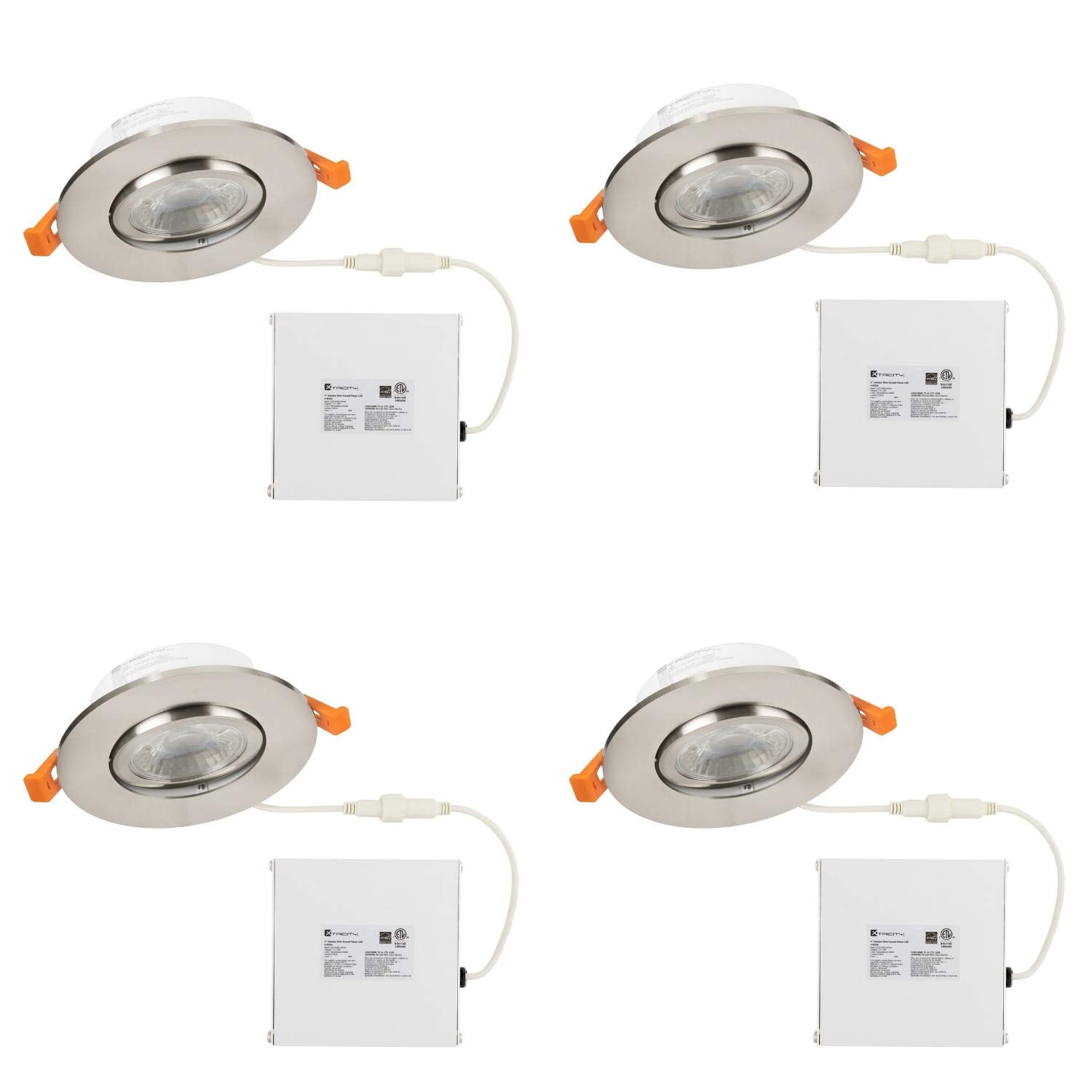 LED Gimbal Recessed Ceiling Downlight, 3.5 Inch with Driver, 7W, 3000K ...