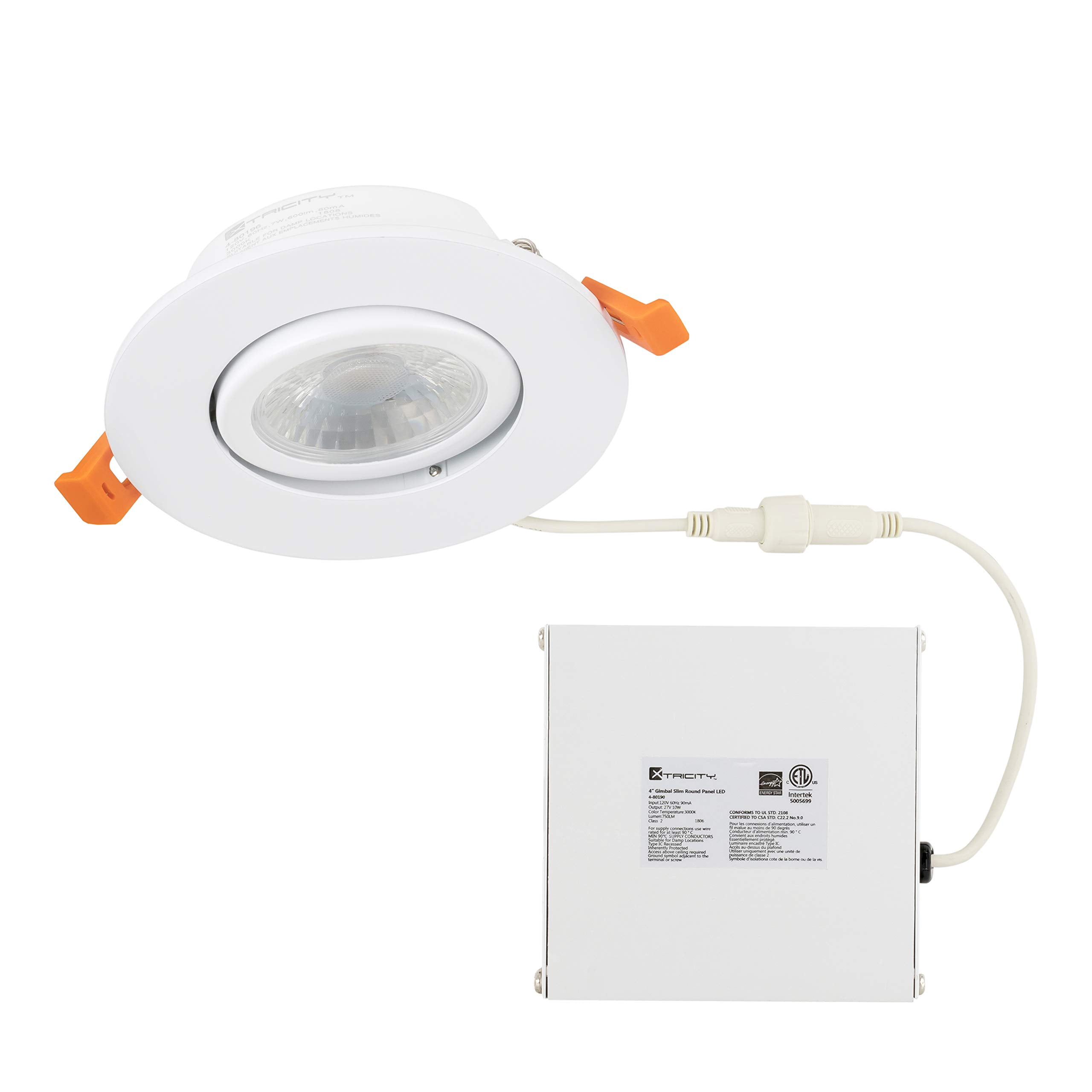 LED Gimbal Recessed Ceiling Downlight, 3.5 Inch with Driver, 7W, 3000K ...