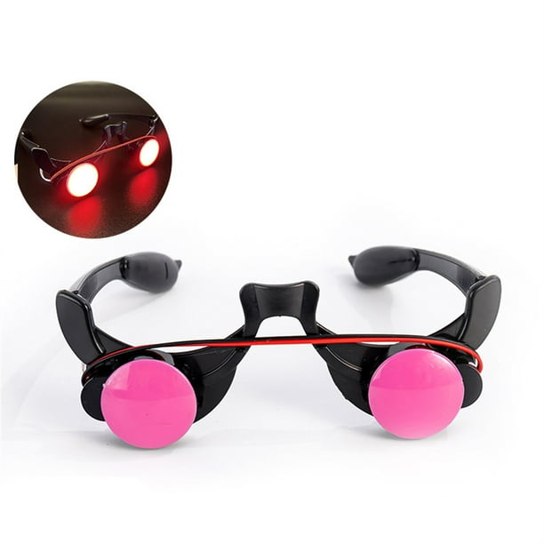 LED Glow Glasses Red Glowing Eyeglasses Light Up Rave Glasses Halloween ...