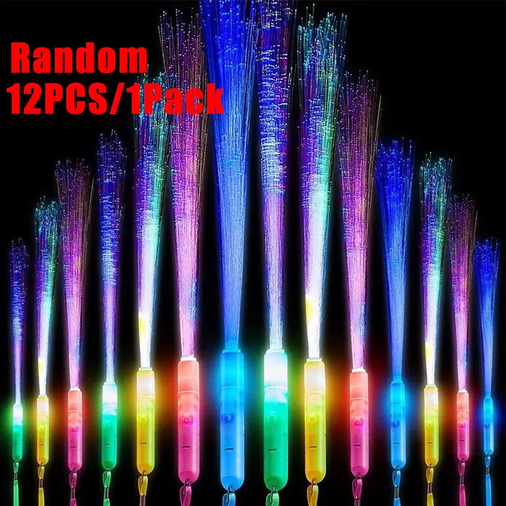 LED Glow Stick Colorful Fiber Glow Stick LED Toy Party Night Light ...