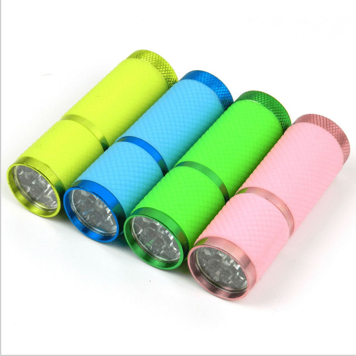 LED Glow in Dark Flashlights, 4 Pack Rubber Coated Mini Flashlights ...