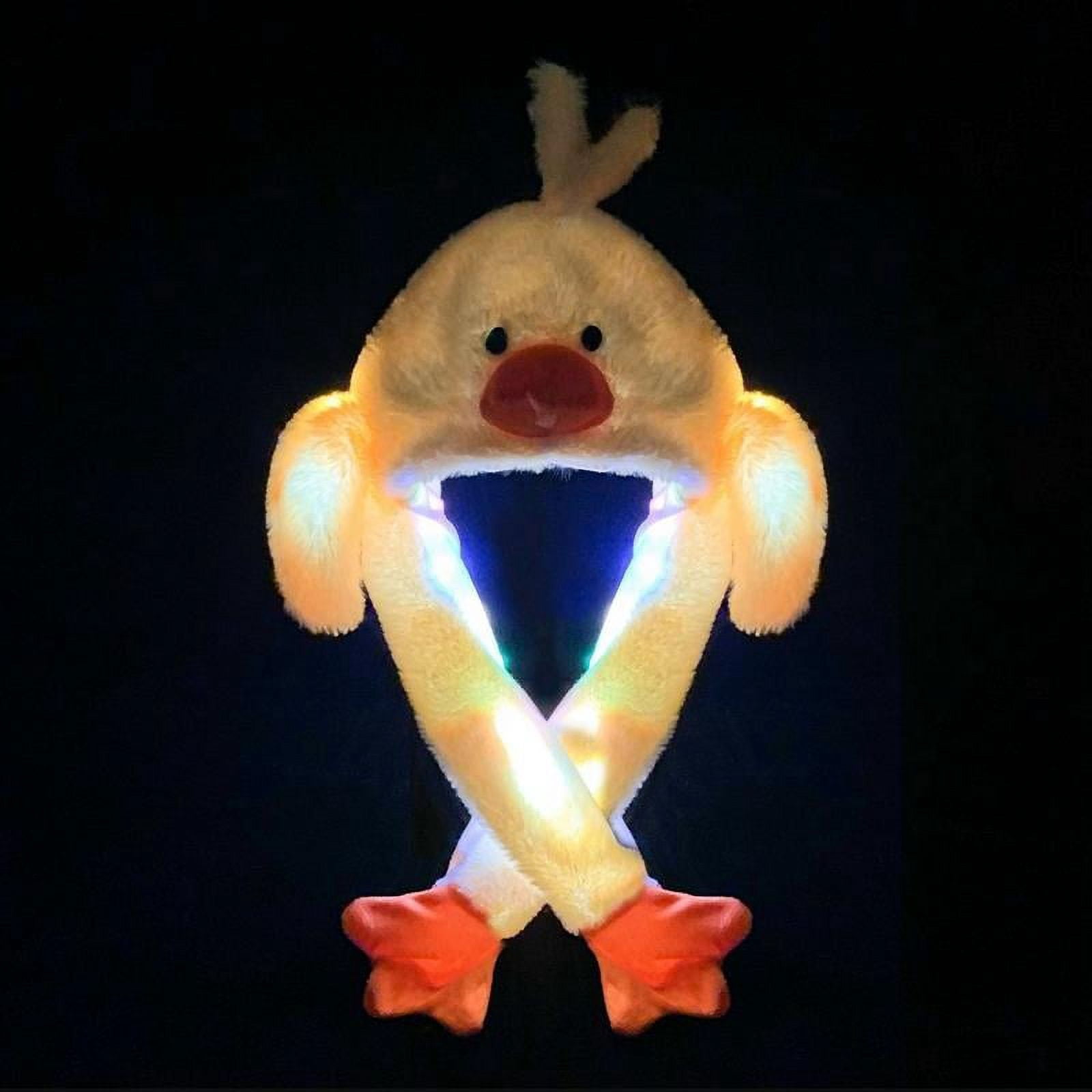 LED Glowing Animal Ears Hat Jumping Rabbit Hat Funny Glowing Ear Moving ...