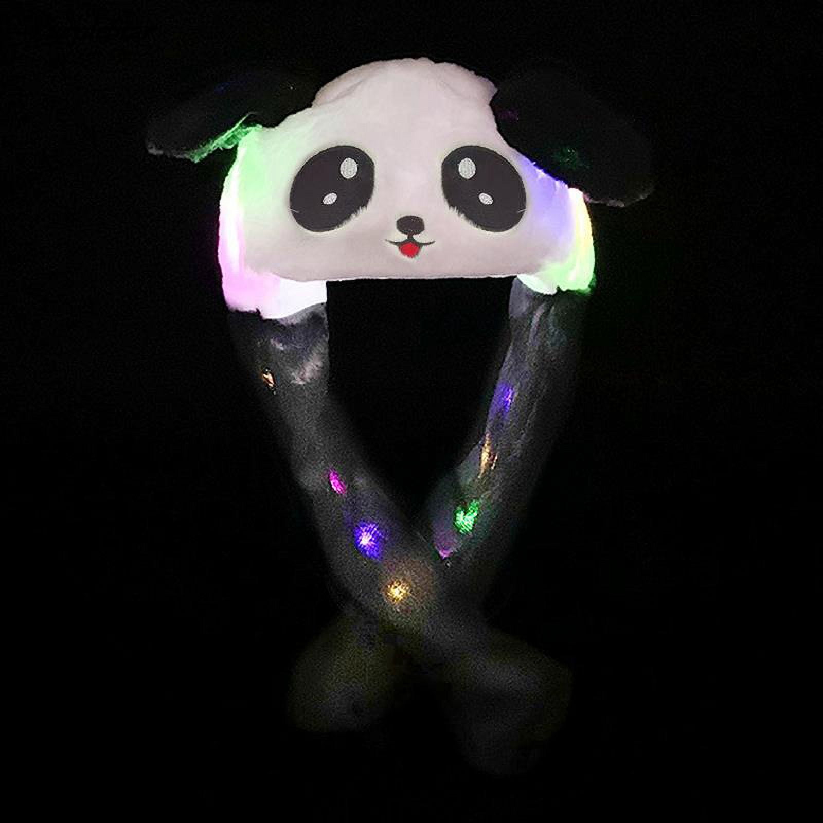 LED Glowing Animal Ears Hat Jumping Rabbit Hat Funny Glowing Ear Moving ...