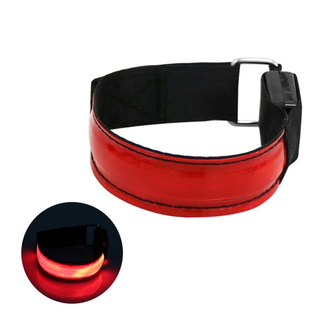 LED Glowing Armband Soft Nylon Design Arm Strap Nighttime Visibility ...