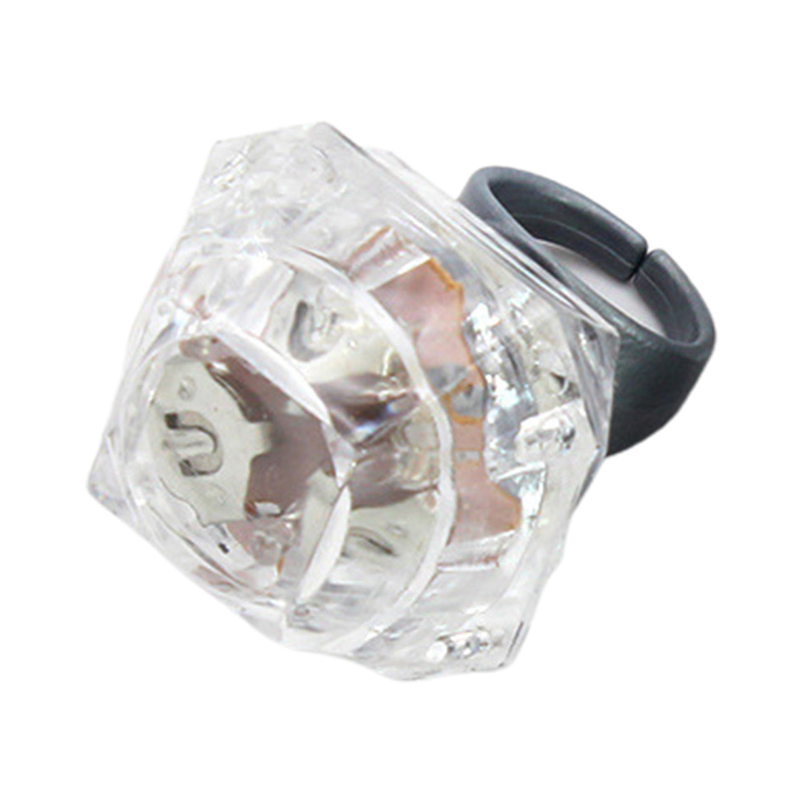LED Glowing Diamond Ring Shine Bright Festivals Wearing Long Battery ...