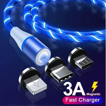 siisll 3 in 1 Charging Cable Fast Charging,Light Up LED Multi Phone ...