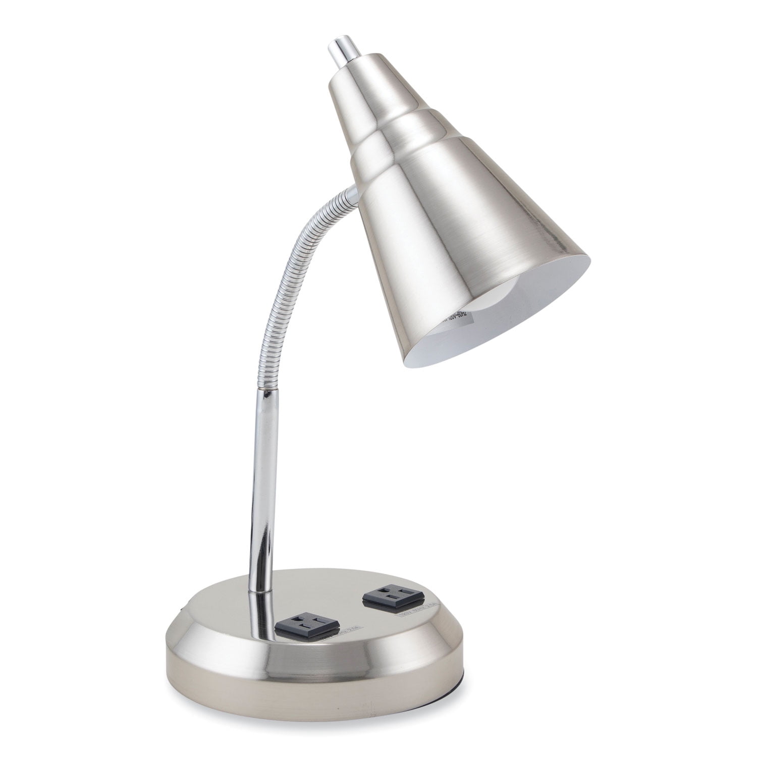 LED Gooseneck Desk Lamp with Charging Outlets, Gooseneck,15" High ...