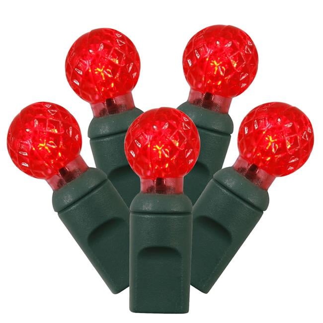 LED Green Wire G12 End Connecting 4 in. Spacing 34 ft. Long Light Set ...