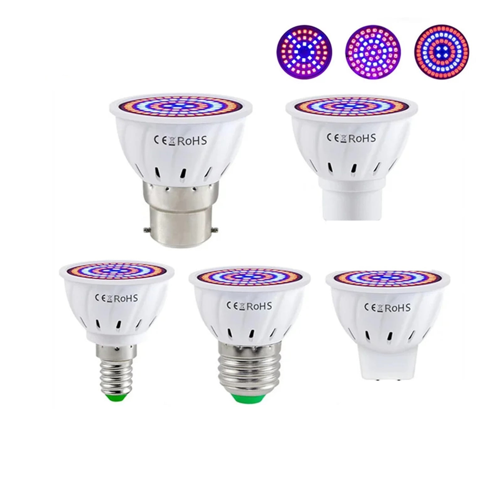 LED Grow Full Spectrum Bulb E27 E14 GU10 MR16 Greenhouse Hydroponic ...