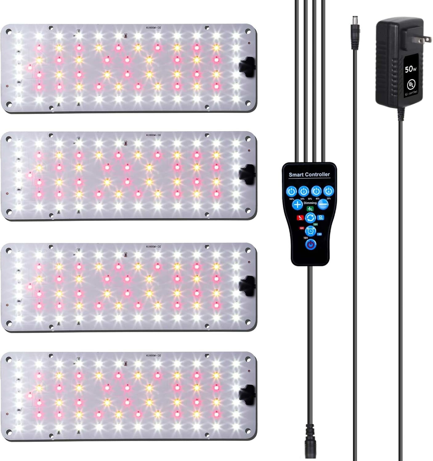 LED Grow Light, 6/10/14/18H Timer for Indoor Plants, Full Spectrum ...