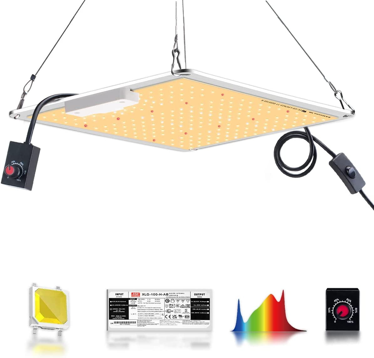 LED Grow Light Use with LM301B Diodes (IR Include) and MeanWell ...