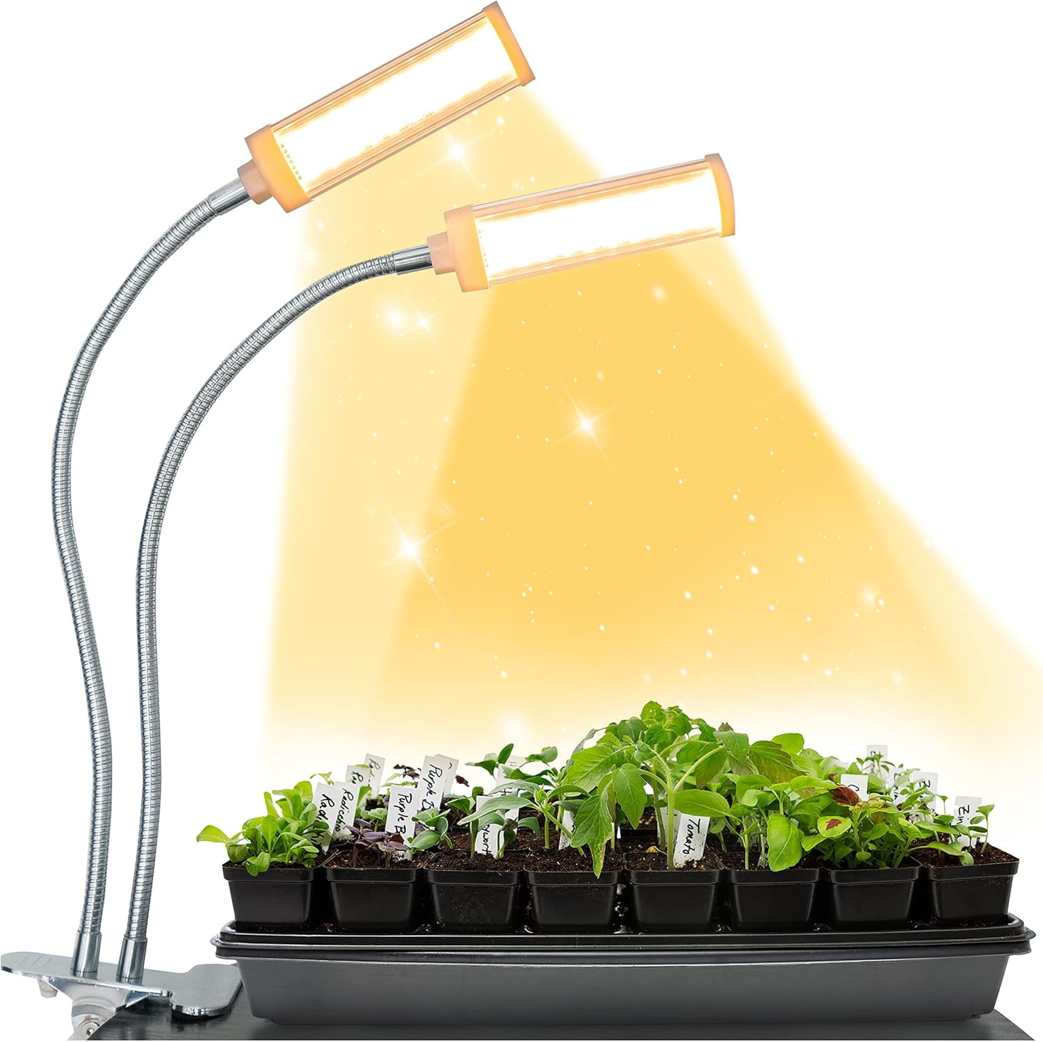 LED Grow Lights for Indoor Plants & Seedlings, Dual Head Plant Growing ...