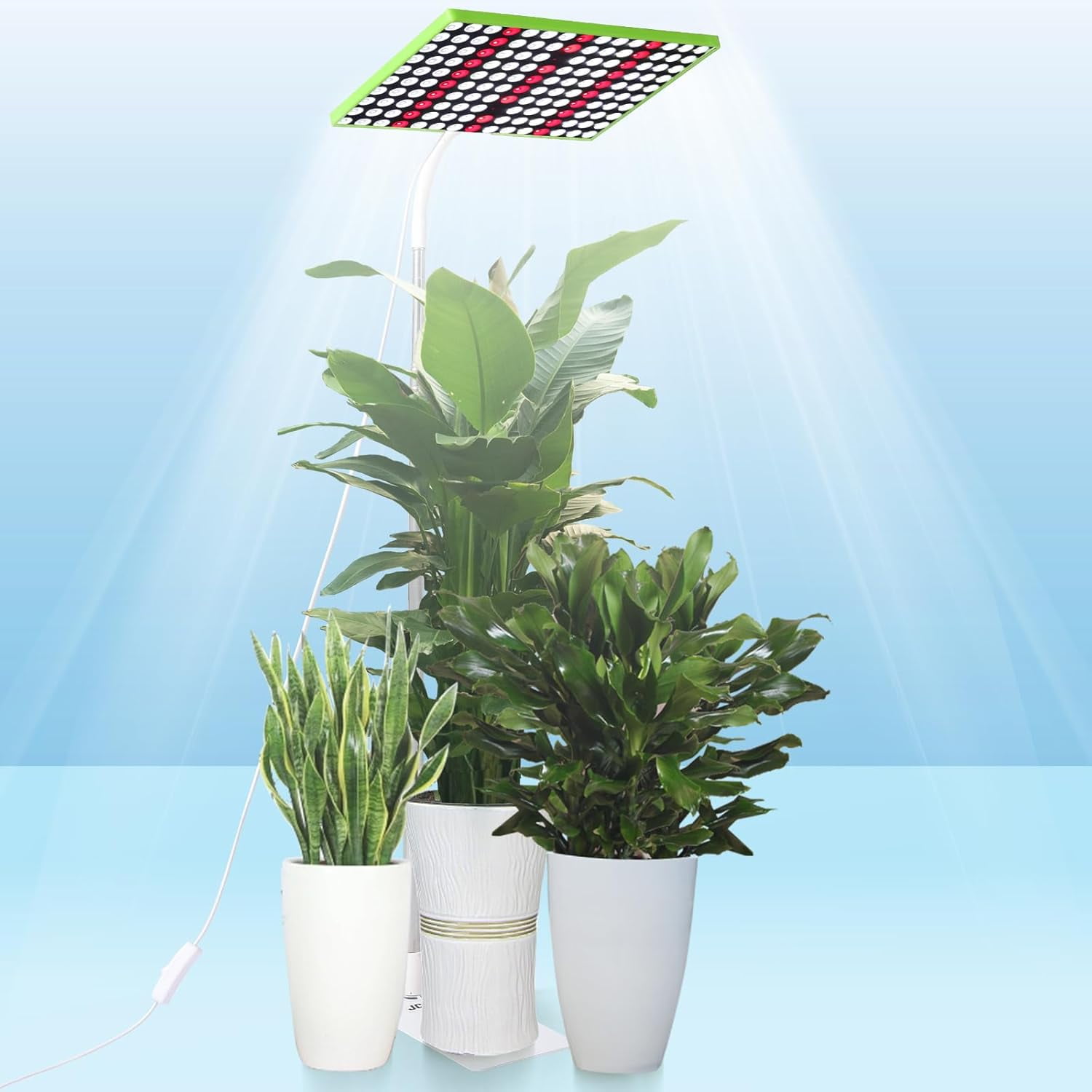 LED Grow Lights with Stand 2ft White Full Spectrum with IR Hanging ...
