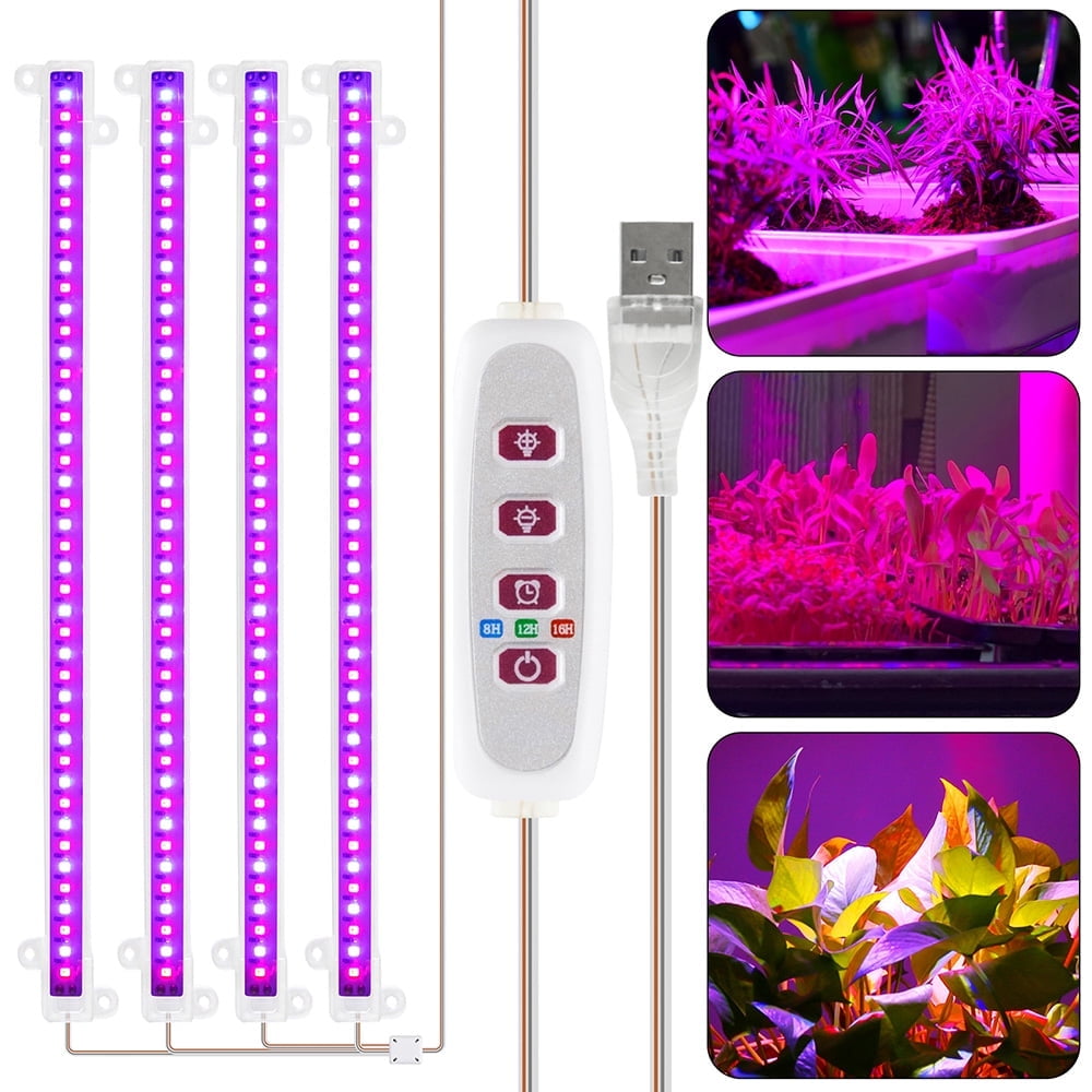 LED Grow Lights Strips for Indoor Plants, Red Blue Full Spectrum 72 ...