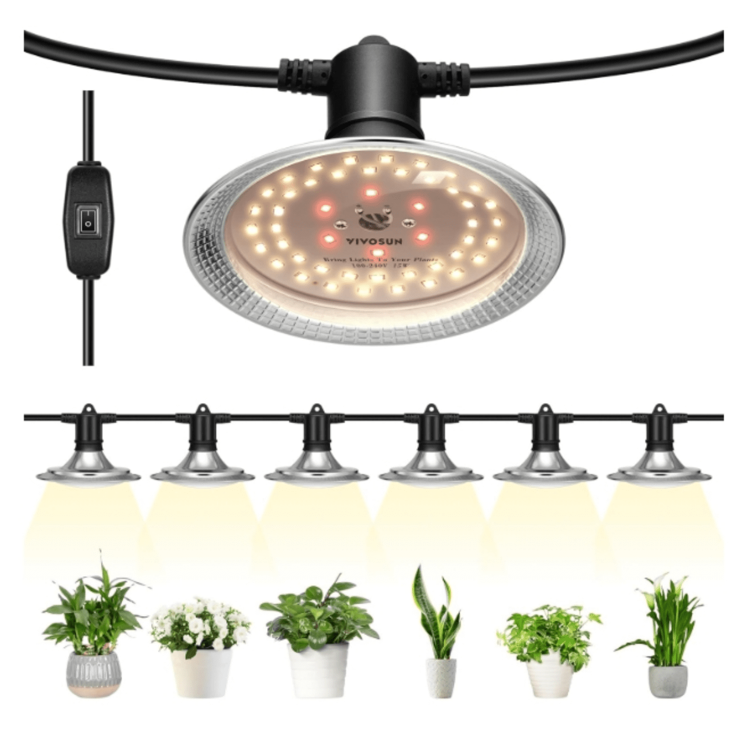 LED Grow Lights, Waterproof String Grow Light, Full Spectrum Plant ...