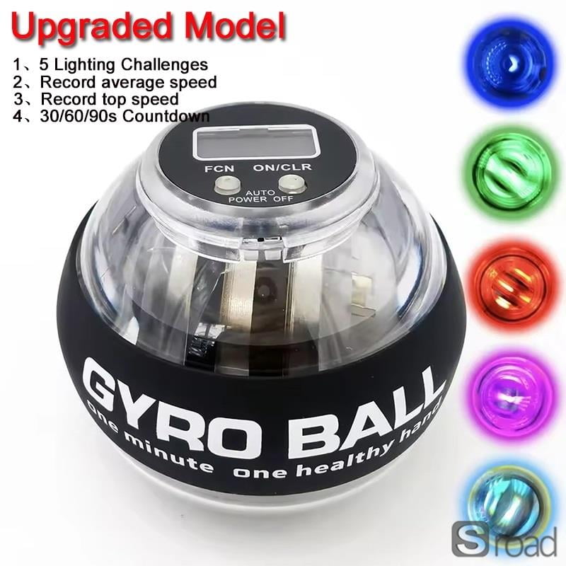 LED Gyroscopic Wrist Power Ball - Auto Start Gyro Hand Exerciser For ...