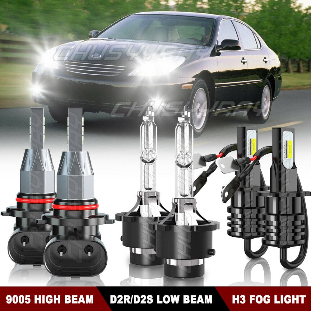 LED HID Headlight Bulbs For Lexus ES300 2000-2003 High Low Beam Fog ...