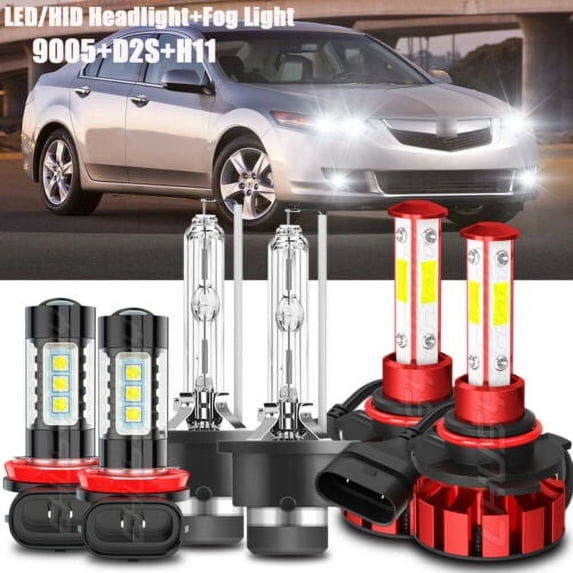CHUSYYRAY LED HID Headlight and Fog Light Bulb 9005 D2S H11 for Acura ...