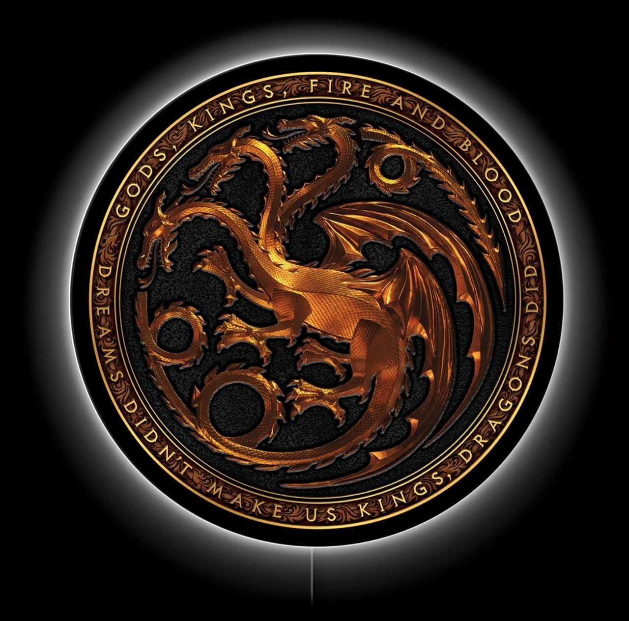 Desperate Enterprises LED House of Dragons Neon Sign 23 Inch Round ...