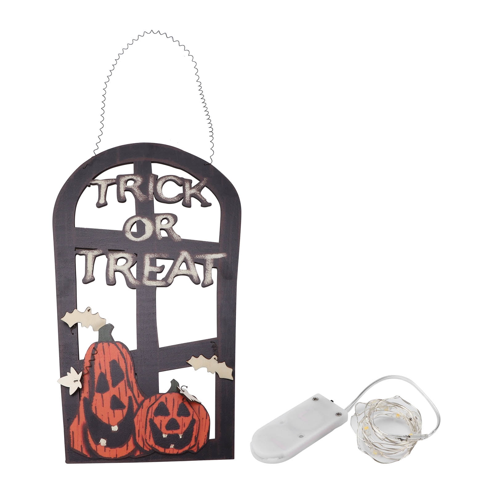 LED Halloween Sign, Pumpkin Skull Tombstone Shaped, Battery Powered ...