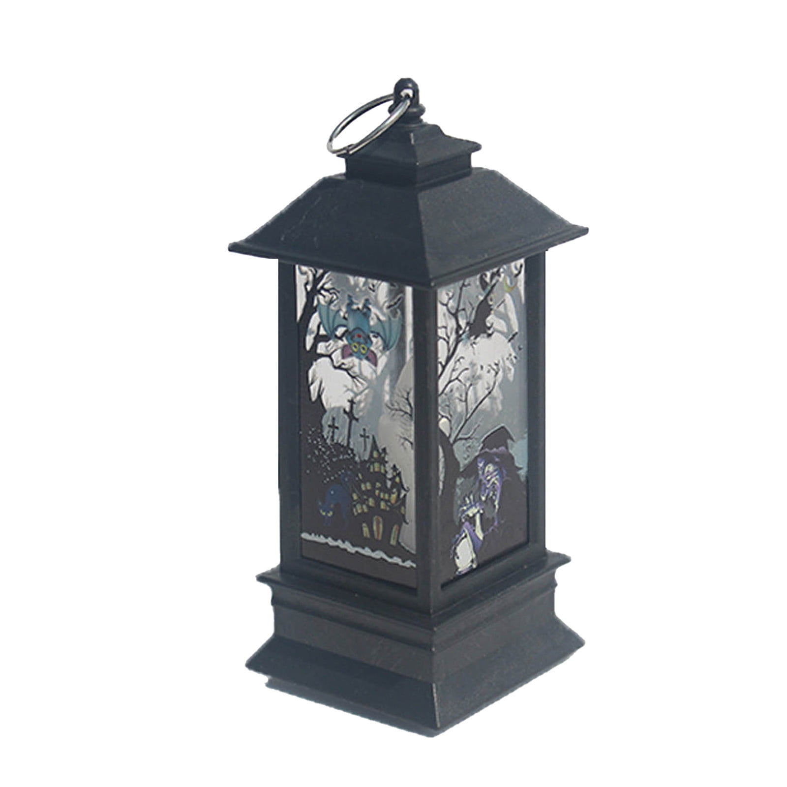 LED Halloween Snow Globe Lantern with Flying Ghosts & Pumpkin - Battery ...