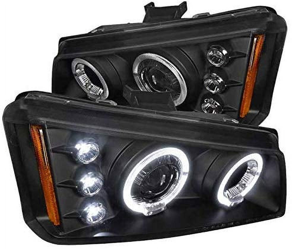 LED Halo Projector Headlight In Matte Black Housing Clear Lens Made For ...