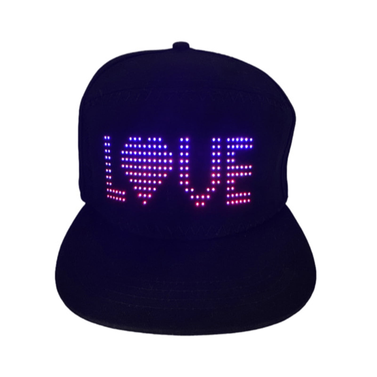 LED Hats, LED Caps Display Multi Languages Message Editable Cool Hat ...