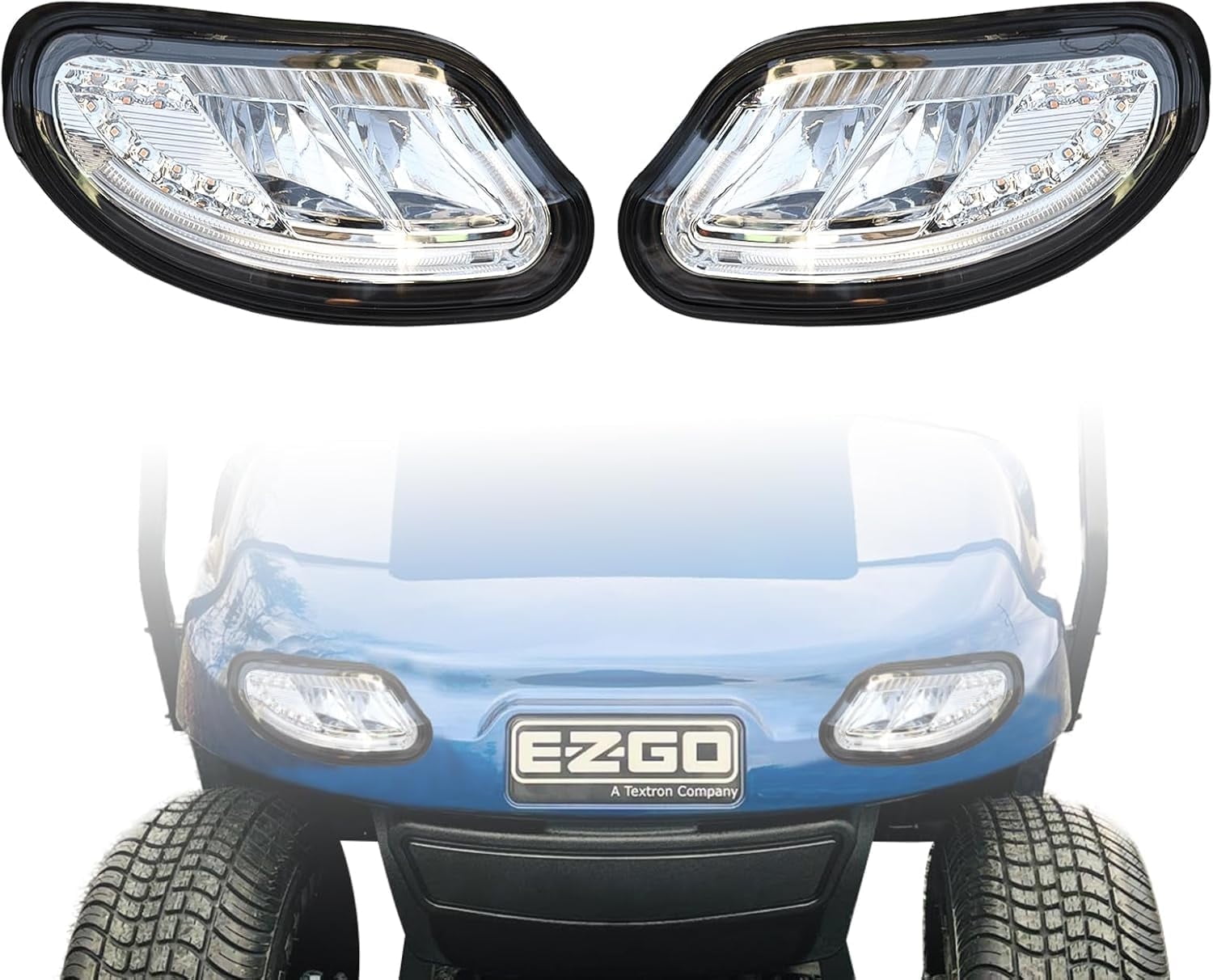 LED Head Light Kit for EZGO Freedom TXT /t48 2014-up Gas or Electric ...