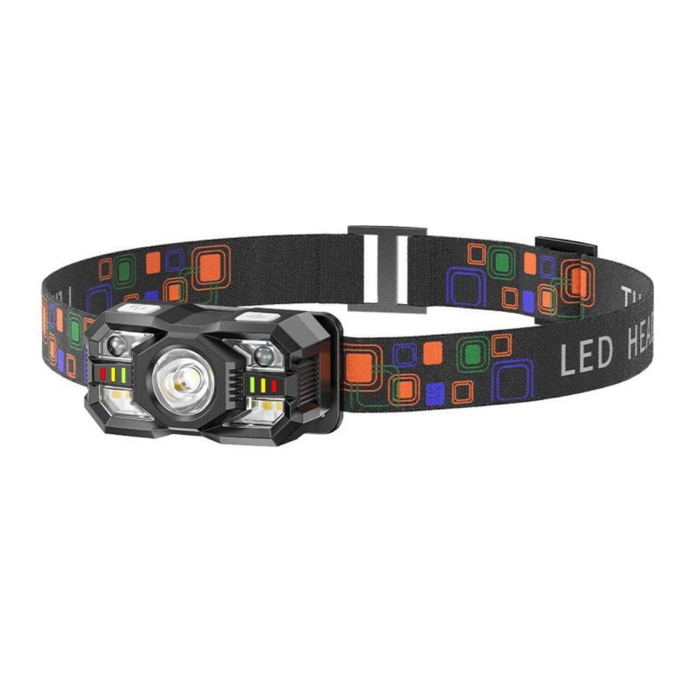 LED HeadLamp Motion Sensor USB Rechargeable Head Lamp Modes 5 Headlight ...