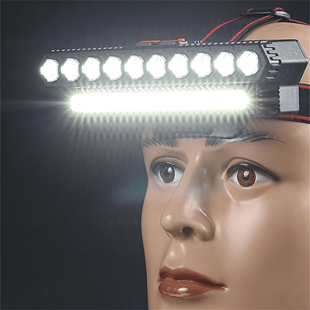 LED Headlamp - 50000LM 10LED Outdoor Camping Head Lamps with Adjustable ...