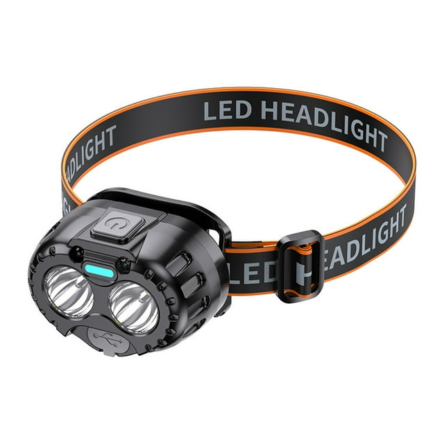 LED Headlamp 90-Degree Adjustable Motion Sensor Rechargeable Waterproof ...