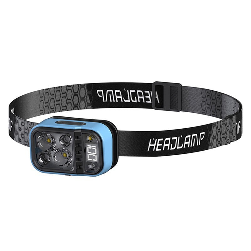LED Headlamp, Digital Power Display Rechargeable Head Lamp ...