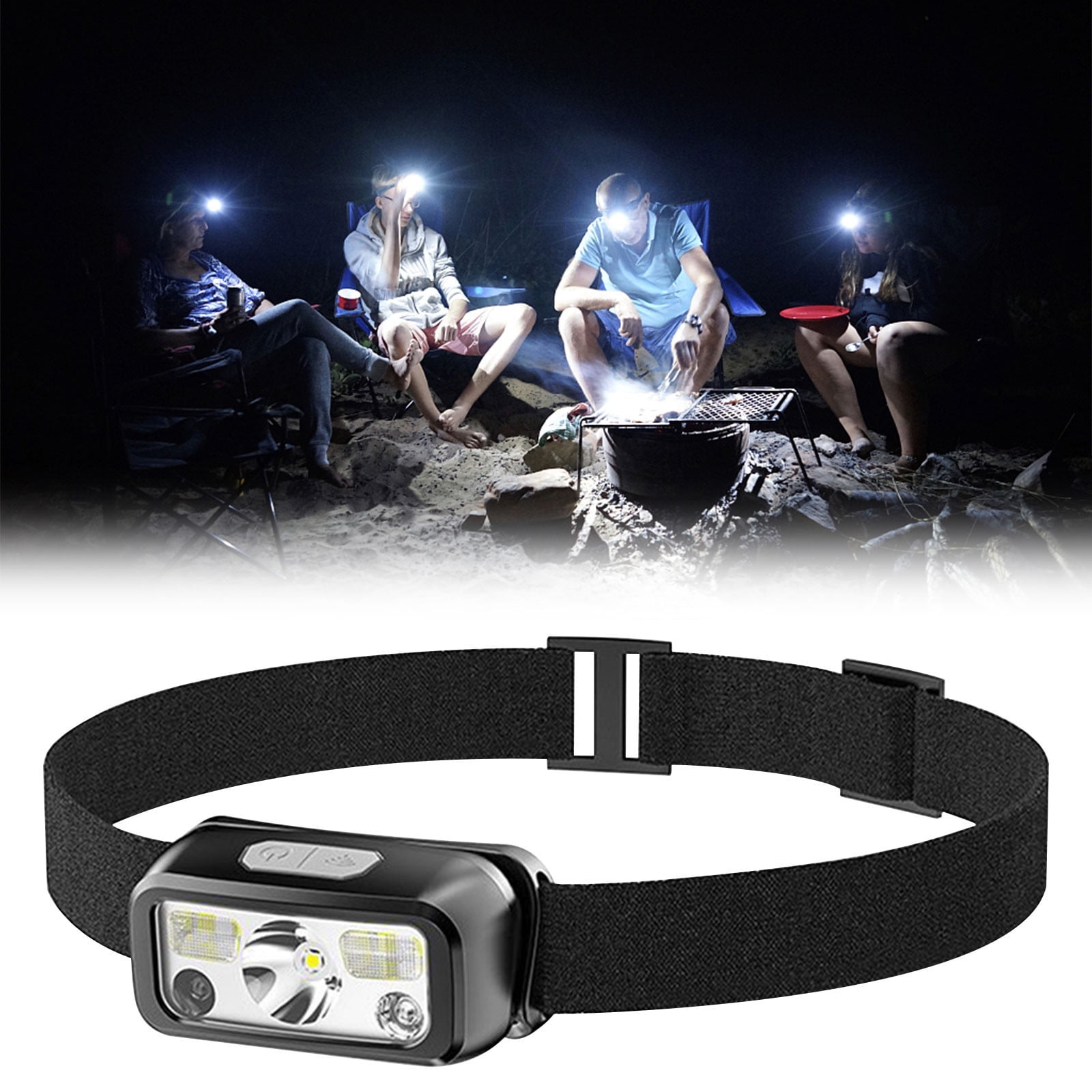 LED Headlamp Flashlight | Rechargeable Head-Mounted Long-Life LED ...